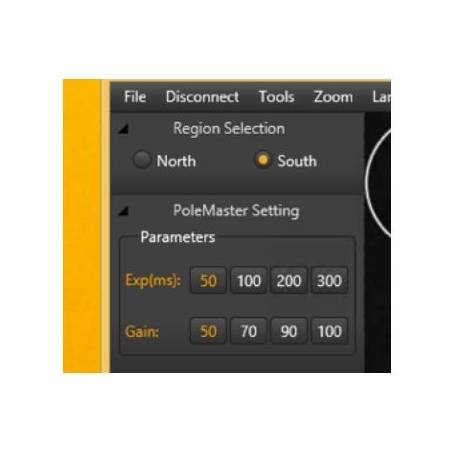 Caméra QHYCCD PoleMaster avec adaptateur pour alignement polaire
