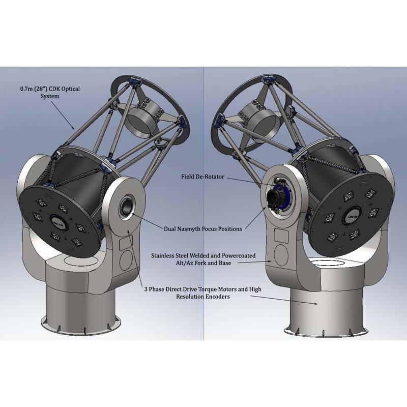 Télescope PlaneWave CDK700 Dall-Kirkham Fused Silica sur monture ...