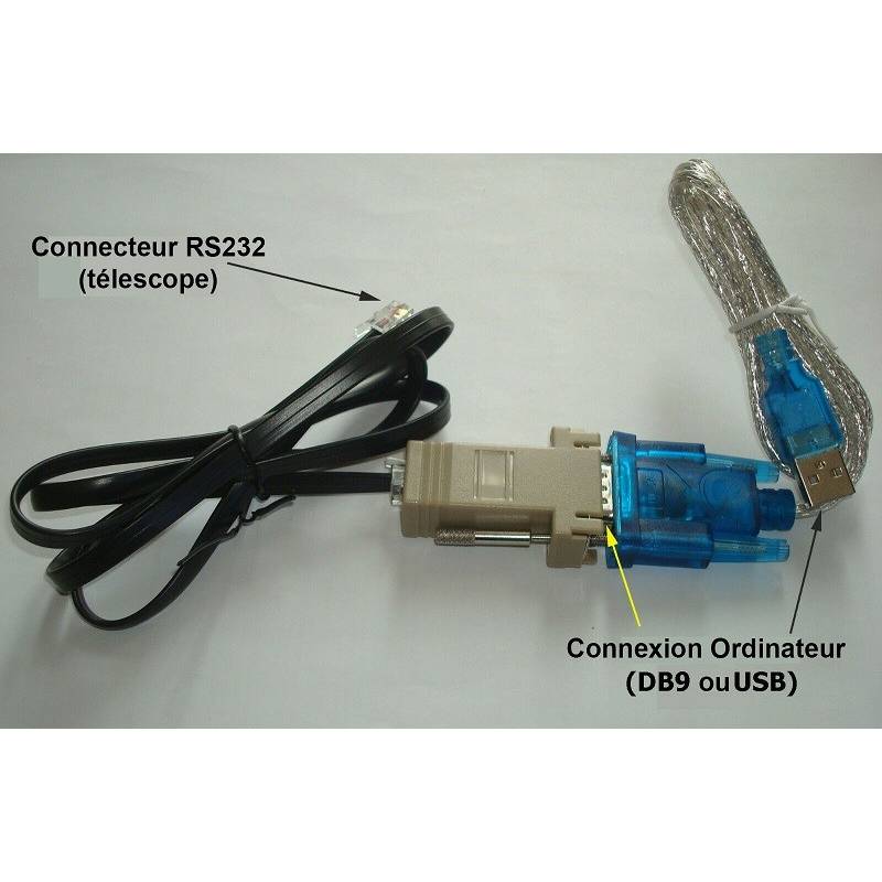 Câble Autostar II RS232 - #507 pour Meade LX200 / LX600 / LX800 ...