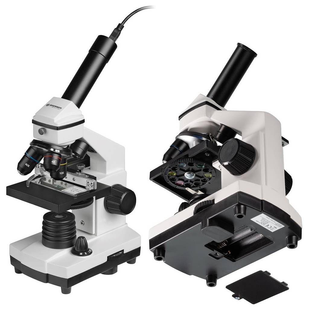 Microscope Bresser Biolux NV 20-1280x avec caméra HD