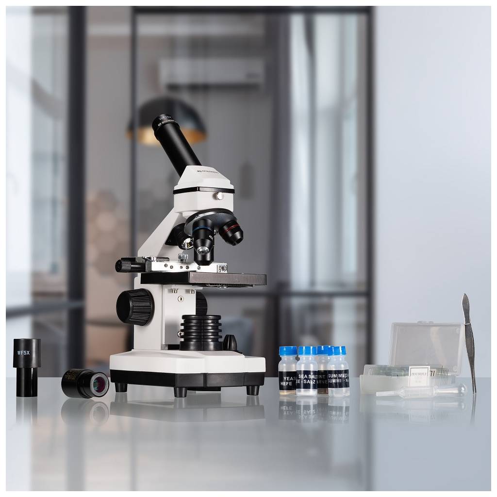 Microscope Bresser Biolux NV 20-1280x avec caméra HD