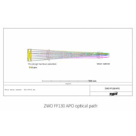 Lunette Apochromatique ZWO FF130 130mm F/7.7 Quadruplet - Focuseur ...