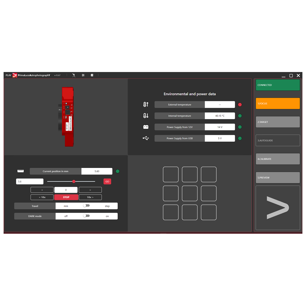 Microfocuseur ESATTO 2" LP profil mince Prima Luce Lab - PLLEST2LP-B