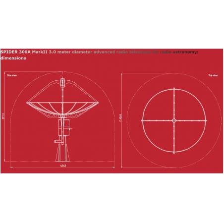 Radiotélescope Spider 300A Mark II diamètre 3 m - Prima Luce Lab