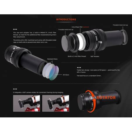 Correcteur de champ Askar 1x pour lunette 80ED - AS-FLAT80ED Askar sharpstar