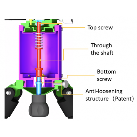 Allonge 15 cm pour trépied TC44S EmCanAstro / monture Em31 PRO